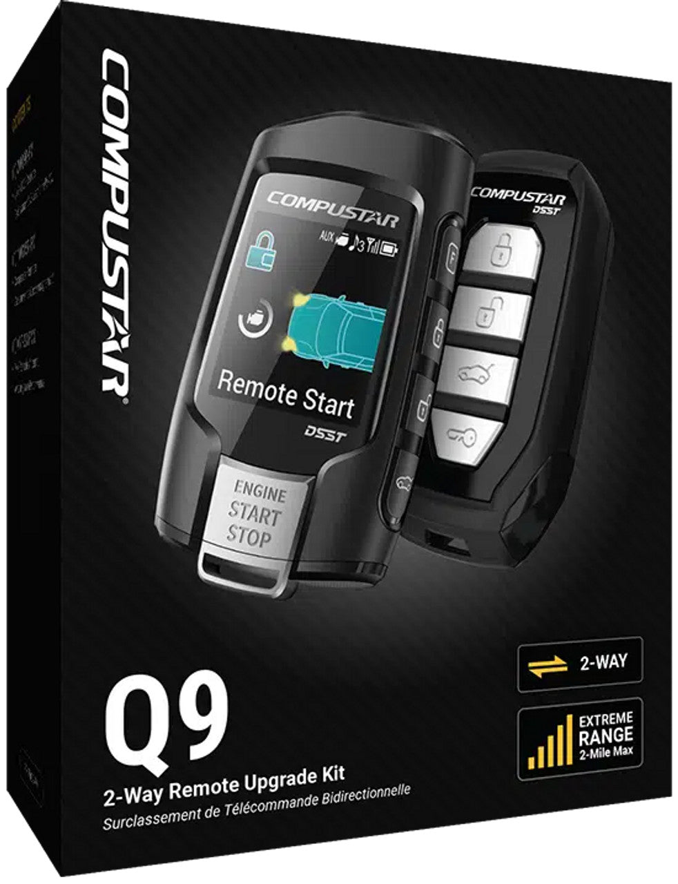 Compustar RF-2WQ9-FM Q9 RF Kit 2-Way LCD 3000Ft Range