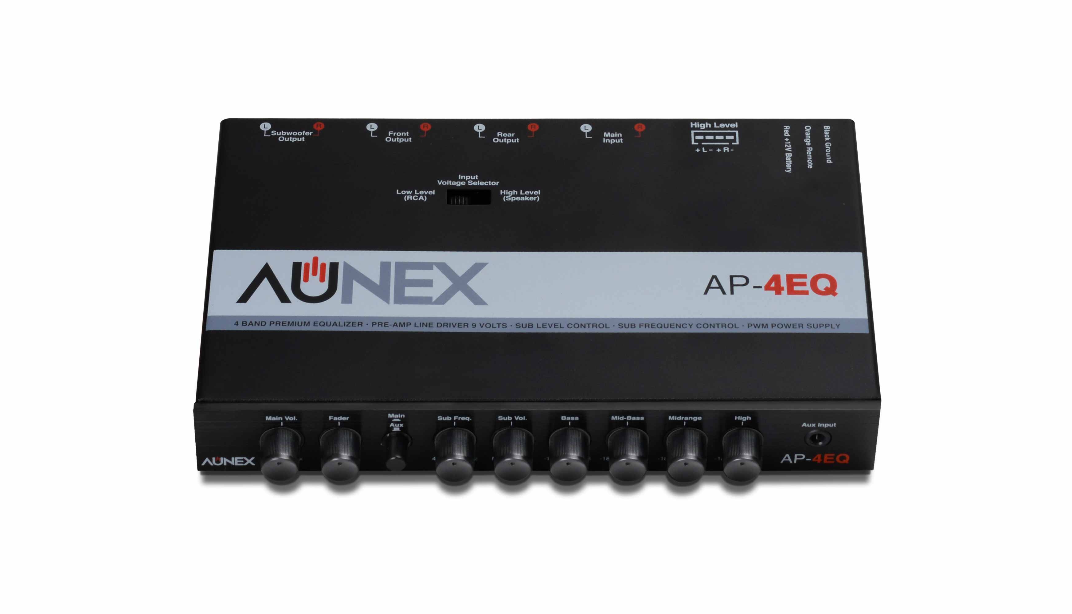 Aunex 4 Band Premium Performance Equilizer 9 Volts Max Output AP-4EQ