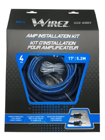 Wirez Akt-4 4 Guage Complete Amp Installation Kit