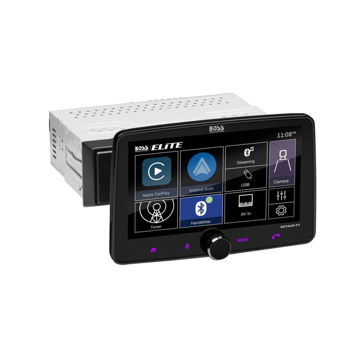 Boss 7" Single Din In-Dash Bluetooth Receiver with CarPlay and Android